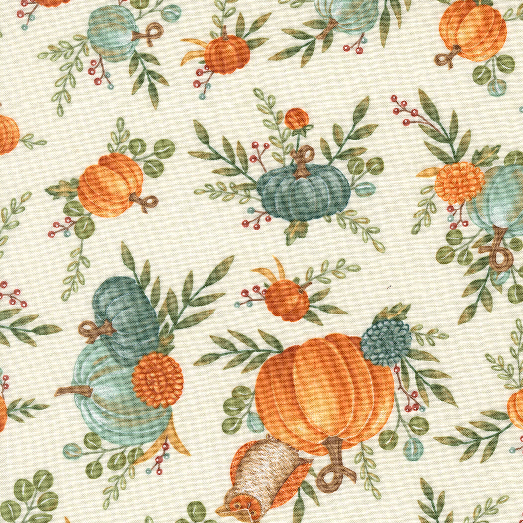 I Love Fall Most Of All / Pumpkins in Warm White — Poppy Quilt N Sew