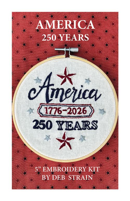 America 250 Years Embroidery Kit — Poppy Quilt N Sew