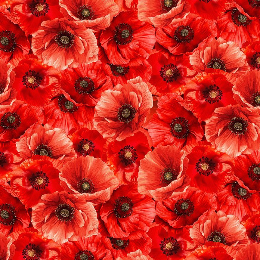 Poppy Passion / Packed Poppies in Poppy — Poppy Quilt N Sew