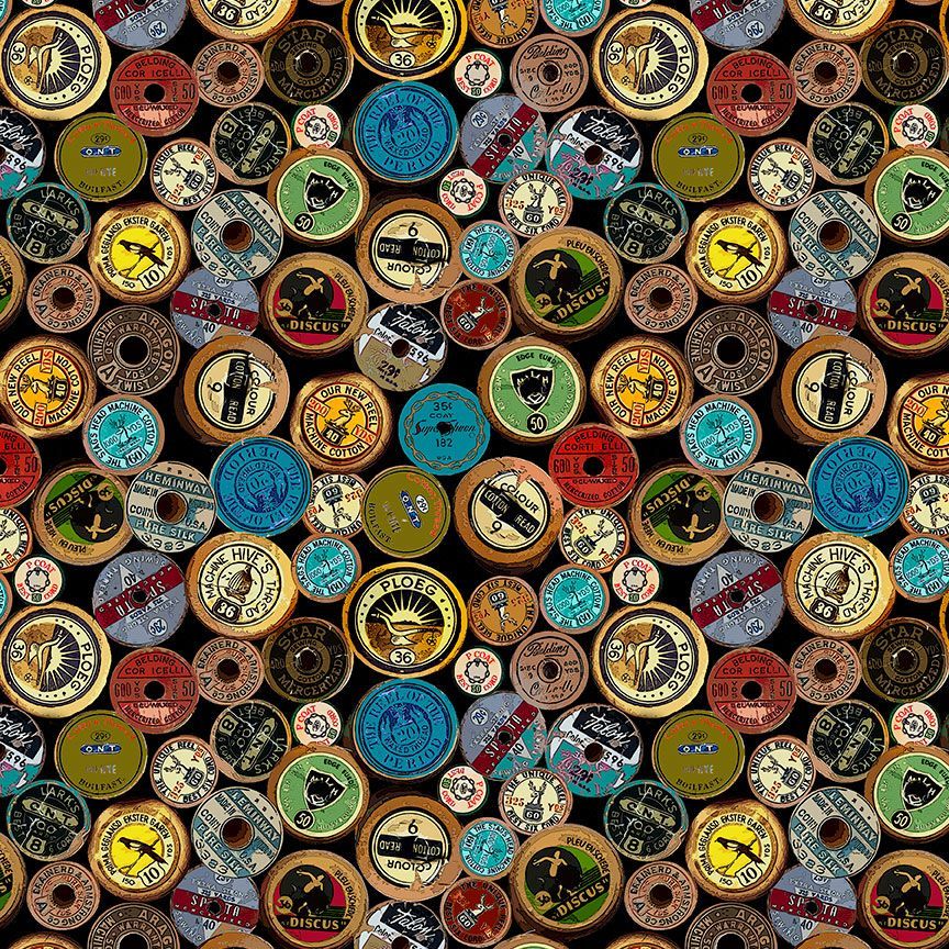 Happy Place / Antique Spool Labels — Poppy Quilt N Sew